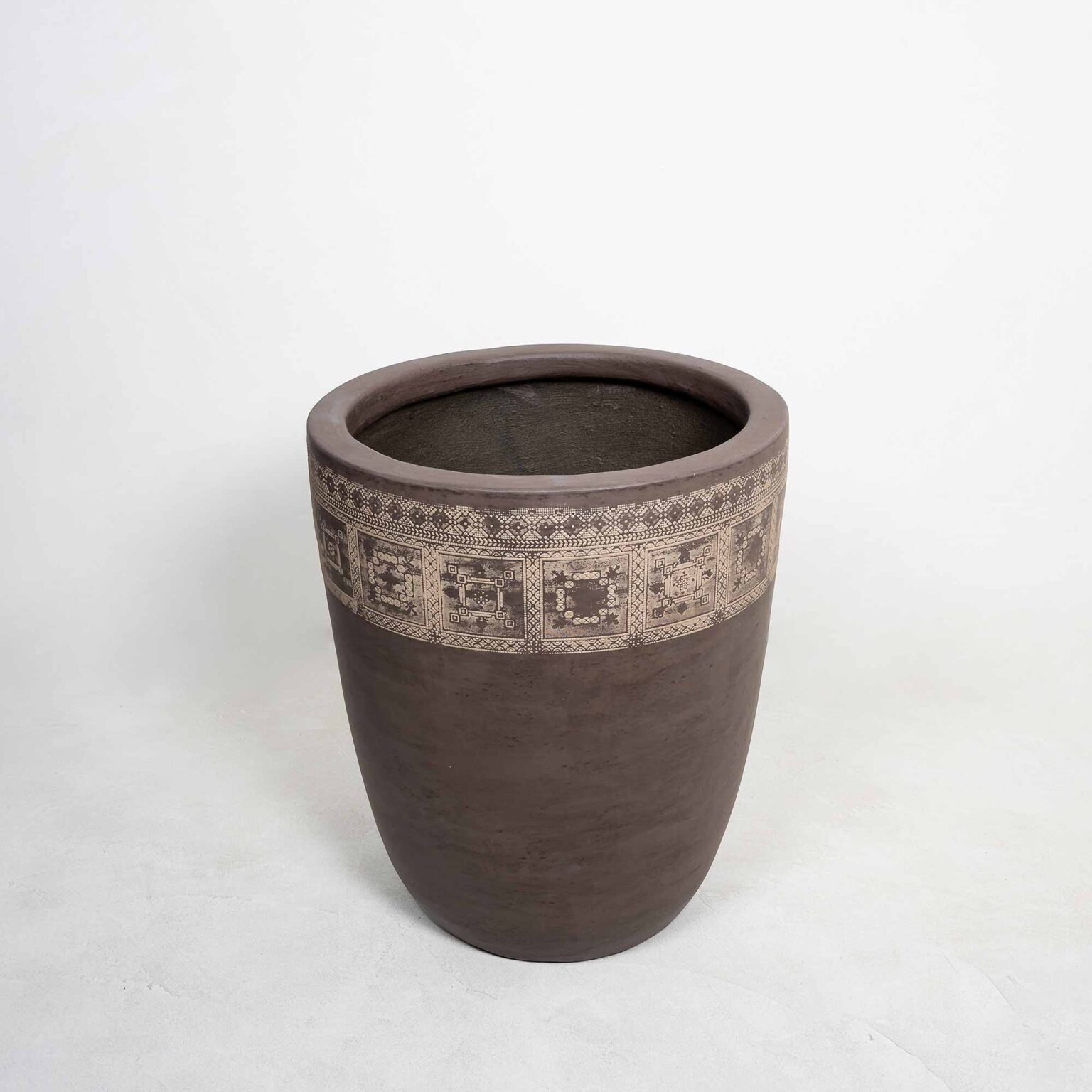 Topf in Dekor Lehmfinish - brauner Optik | MVM AG